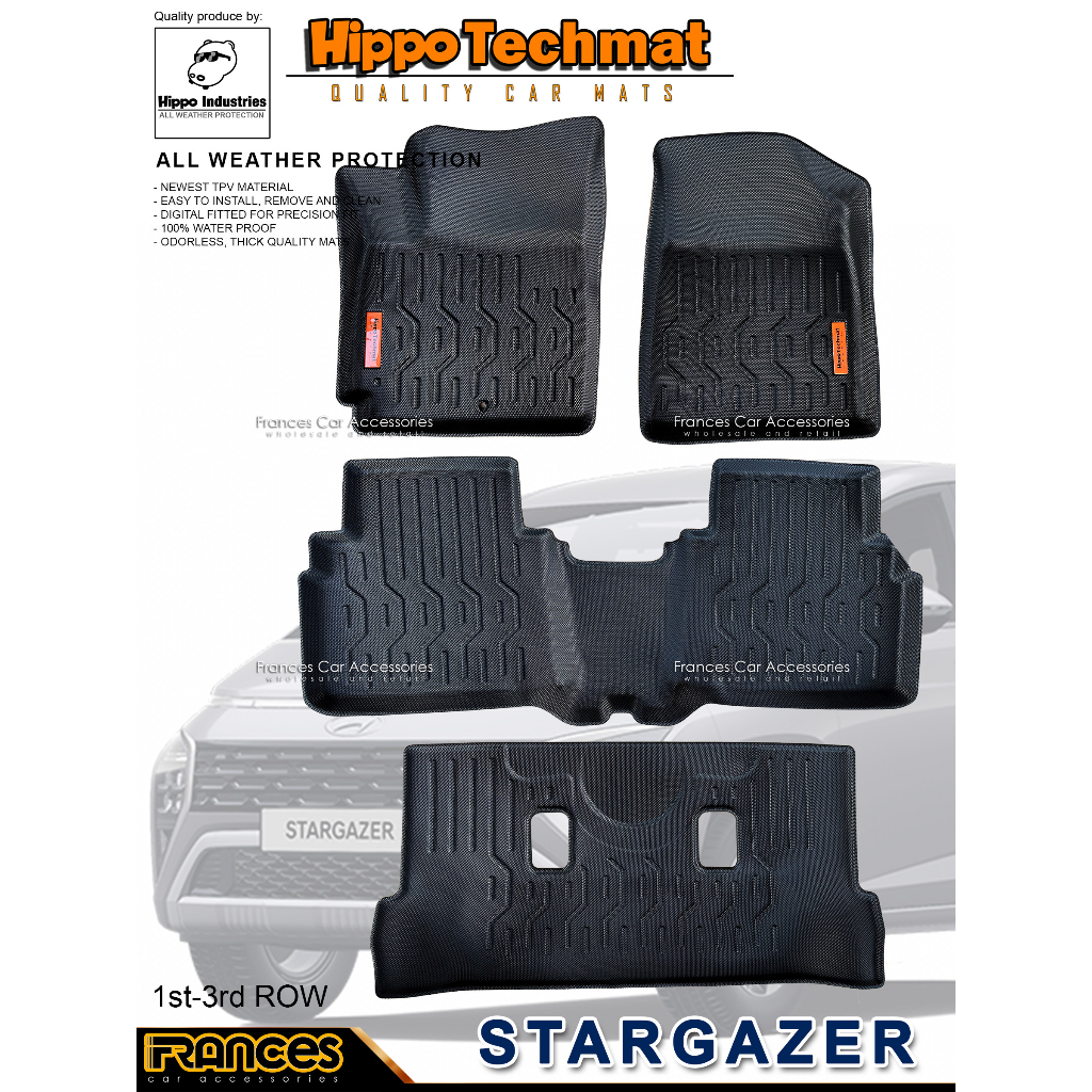 Hyundai Stargazer All Unit 2021-2025 1st-3rd Deep Dish Matting Hippo ...