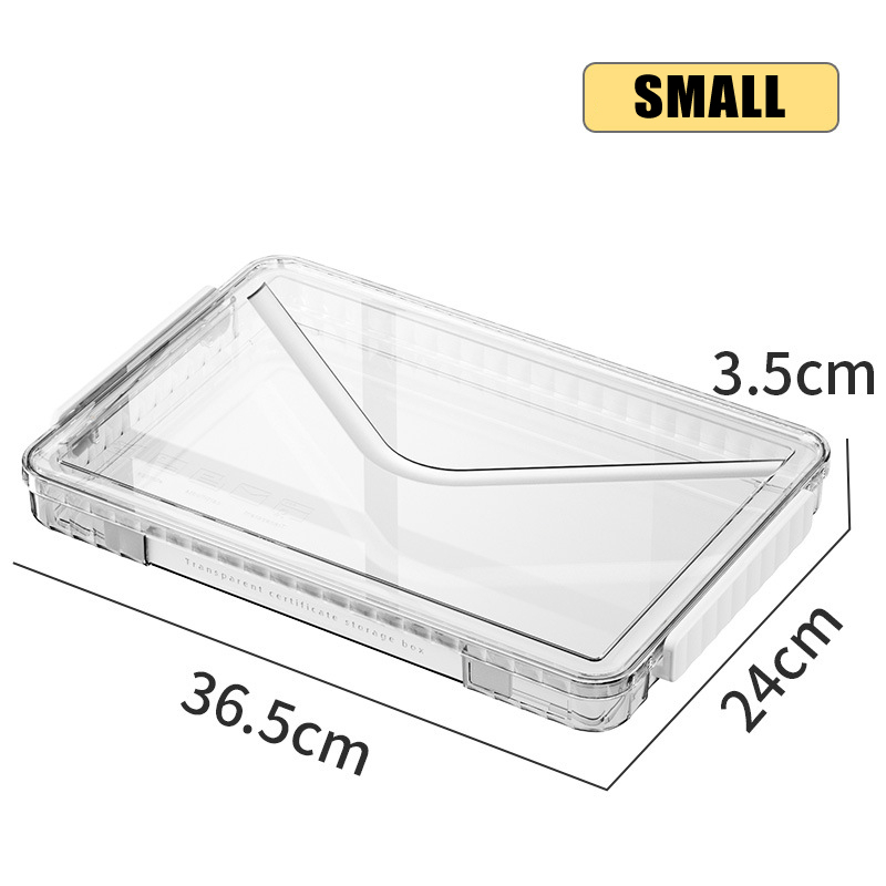 Document Certificate Storage Box Clear Organizer Desktop Storage ...