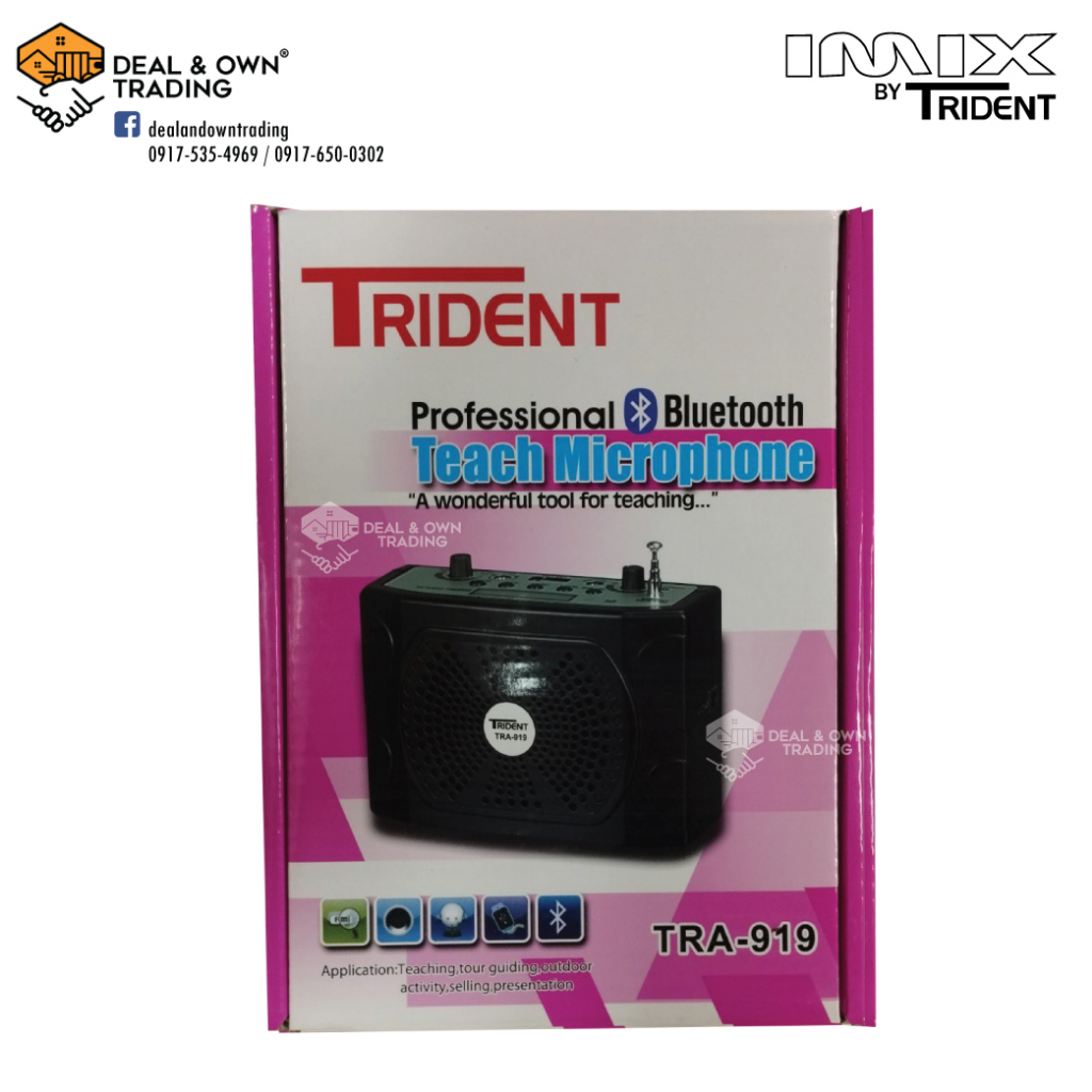 Trident TRA-919 Portable Amplifier with Bluetooth / Teaching Amplifier ...