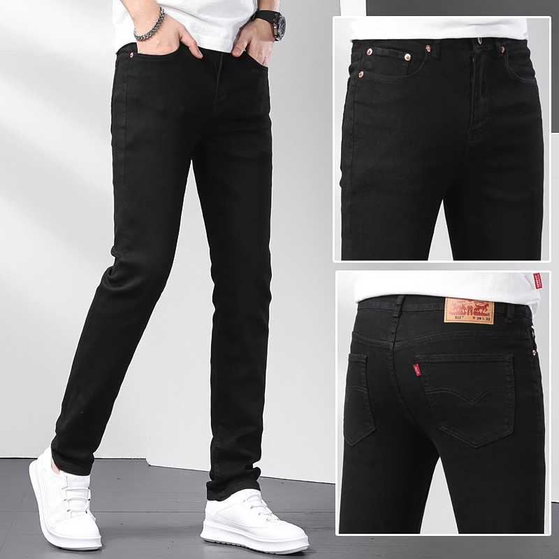 Maong Black Pants Men Comfortable fitted Cotton And High Quality A1801 ...