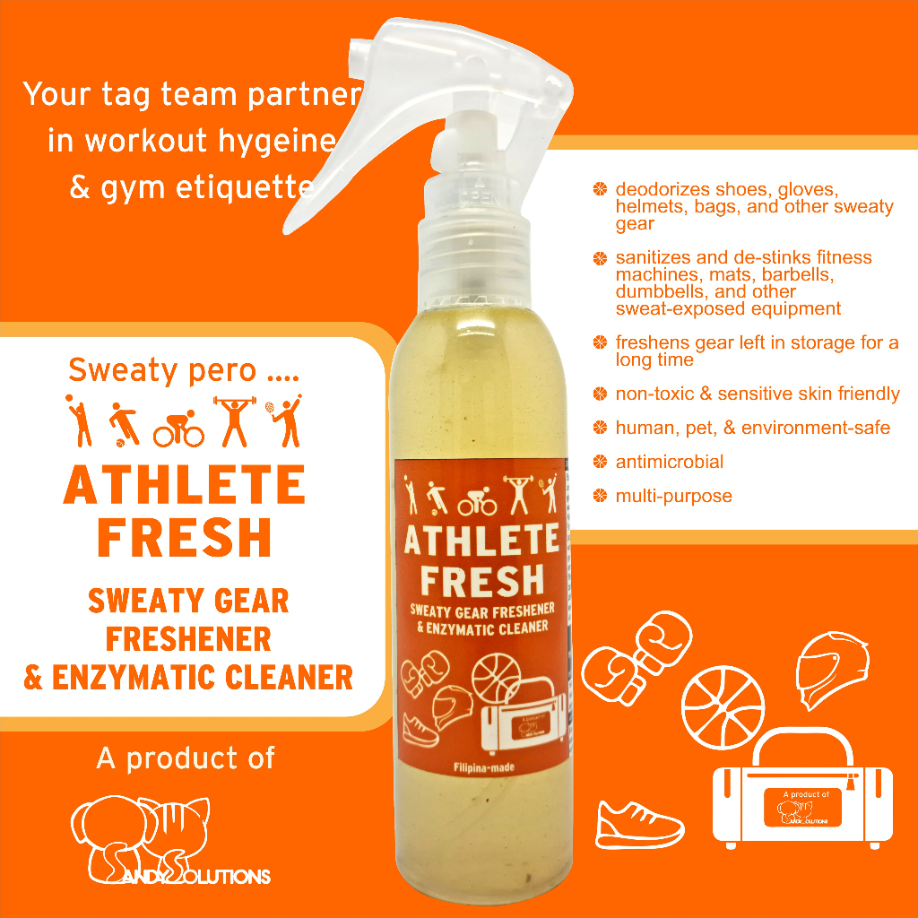 Sports and sweaty gear freshener & enzymatic cleaner ATHLETE FRESH ...