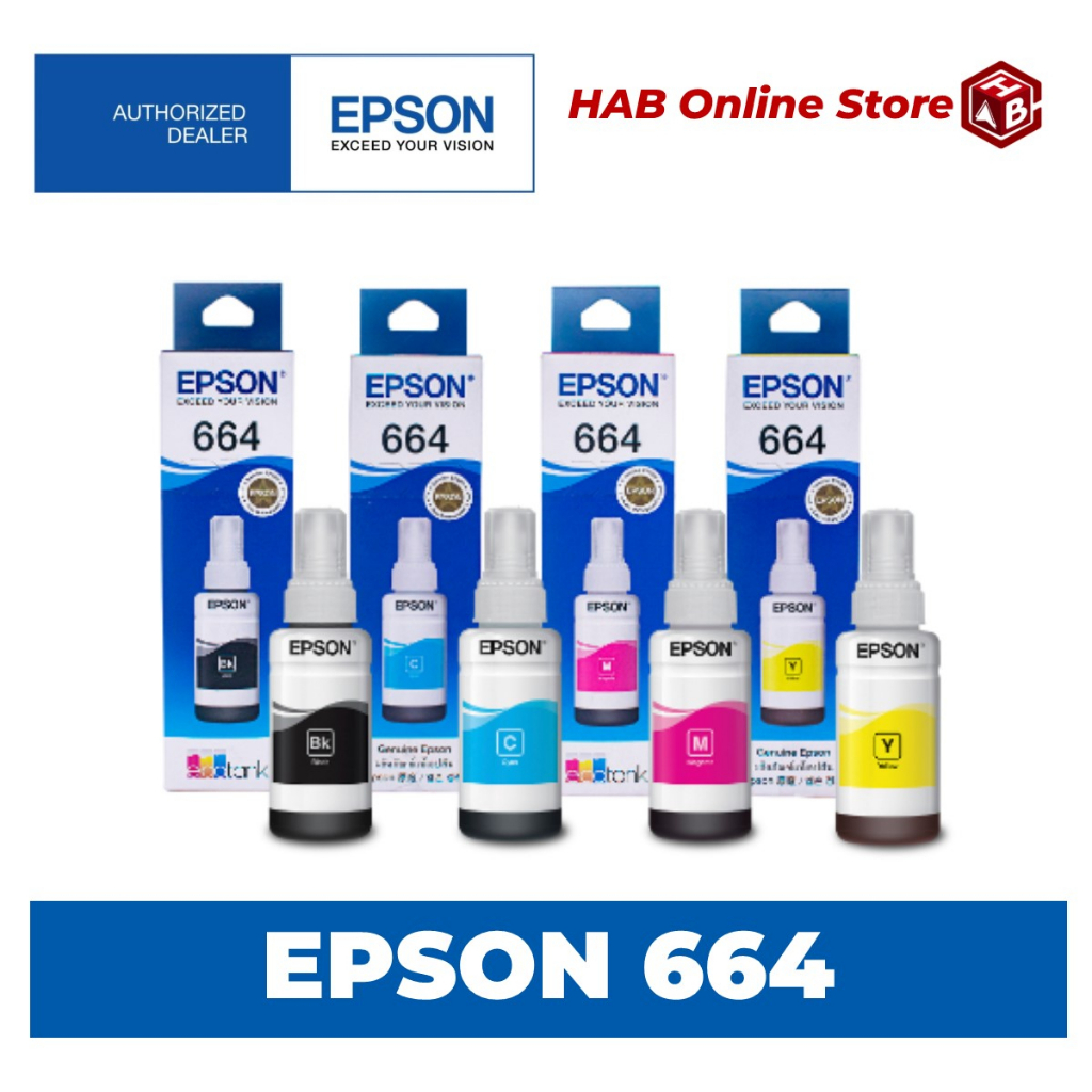 Original Genuine Epson 664 Ink Bottle for Epson L120 L121 L360 L1300 | Shopee Philippines