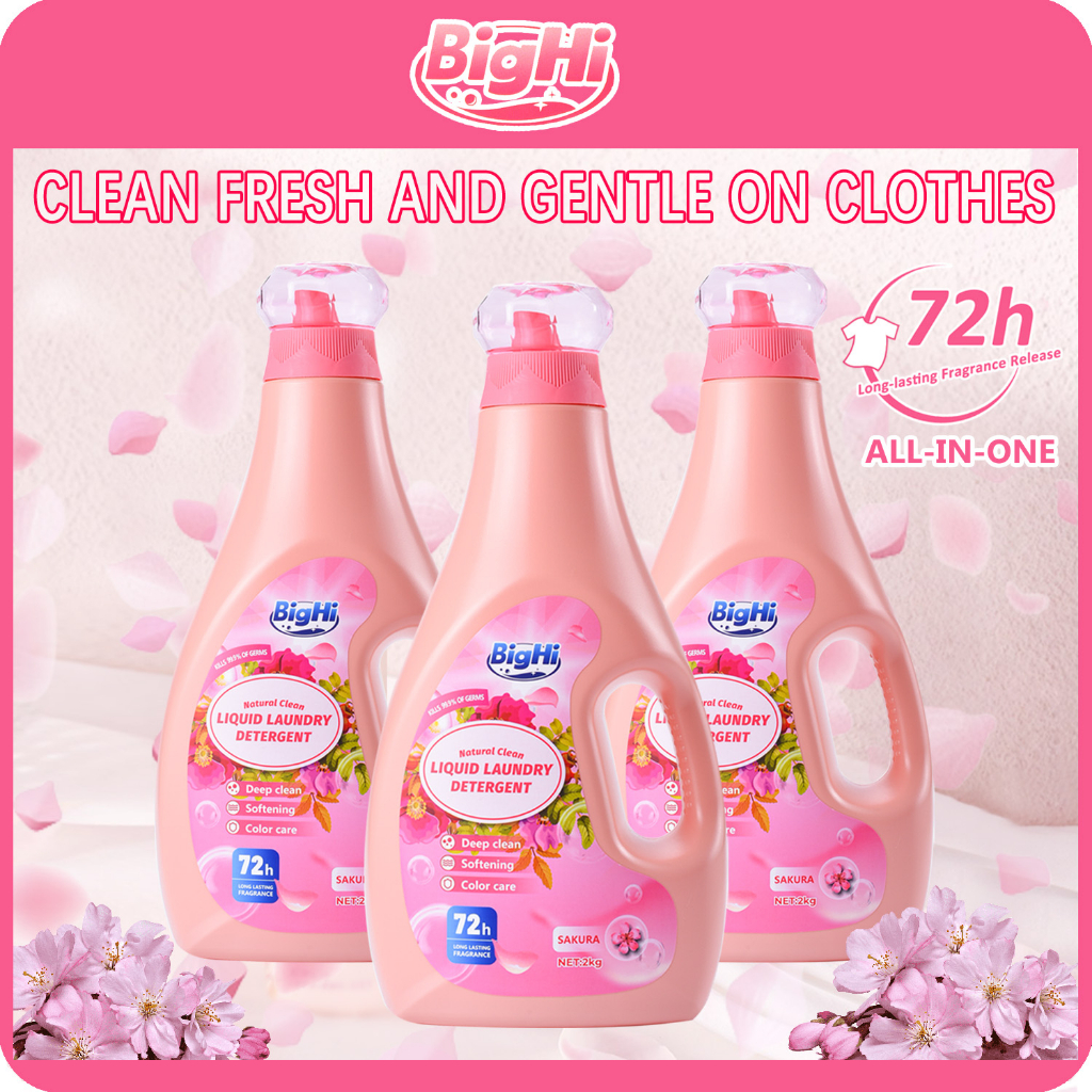 BigHi Liquid Laundry Detergent 2Kg All In One Laundry Detergent Fabric ...