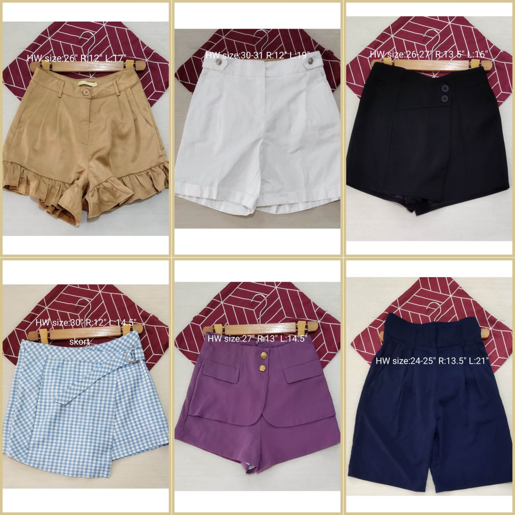Ukay Preloved Thrifted Women High Waist Shorts Set2 | Shopee Philippines