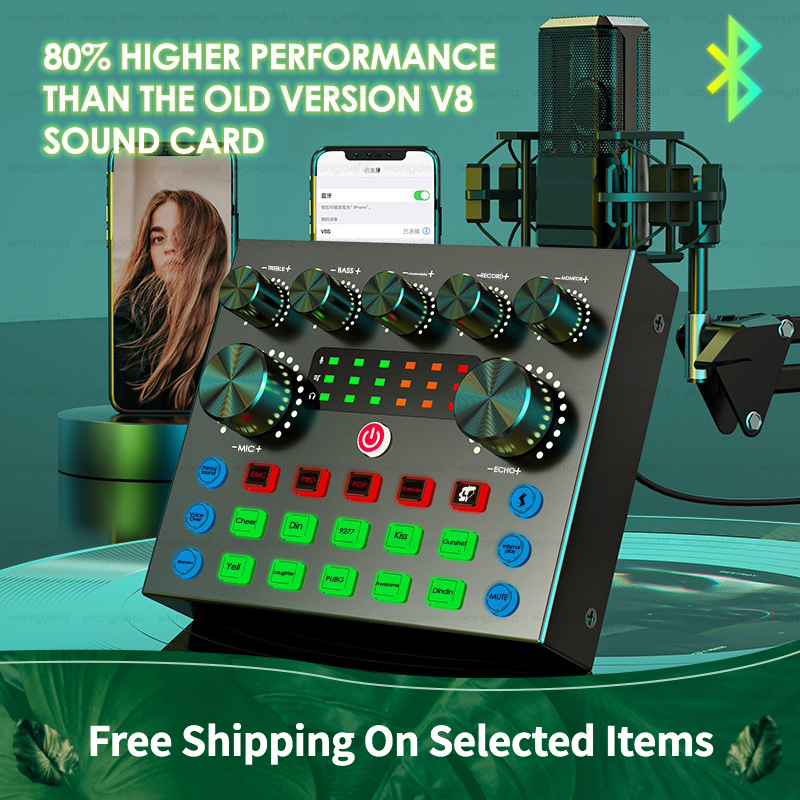 Ready Stock Premium Suit V8 Sound Card V8S for Live Stream Recording ...