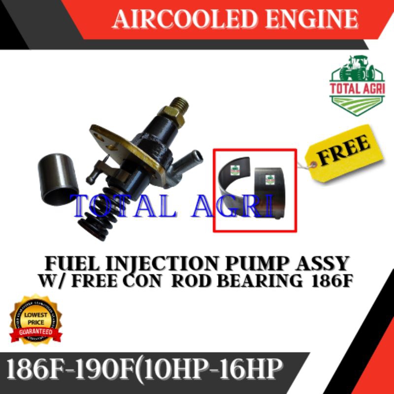 Fuel Injection Pump Assy W/Free Con Rod Bearing STD 186F 186F-190F ...