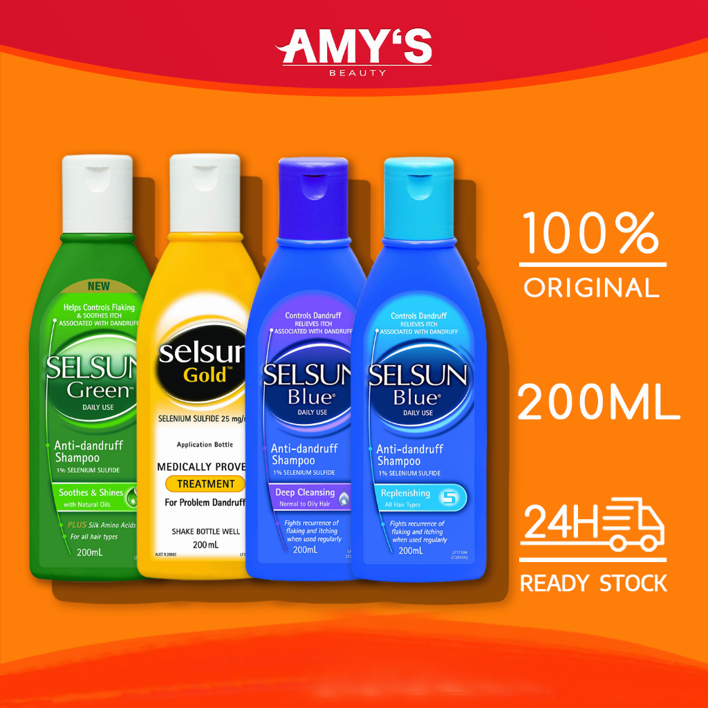 ☀️9 9 SALE☀️ SELSUN Anti-Dandruff Shampoo Range Gold Treatment Green ...