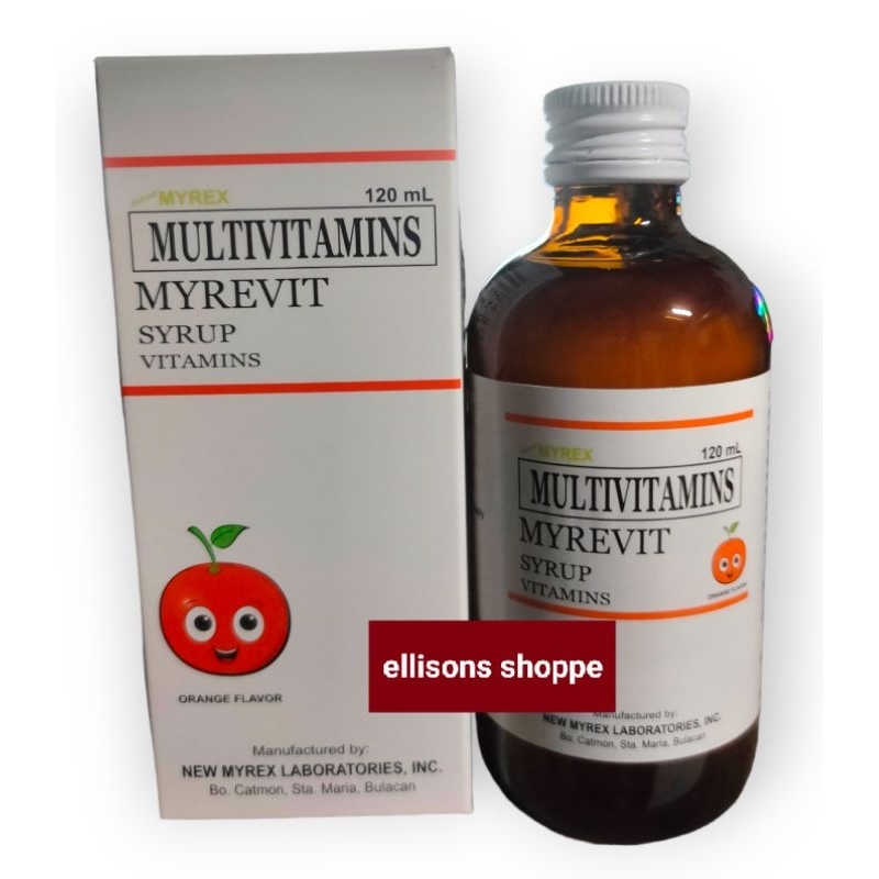 Myrevit Multivitamins (1-12 yrs old ) Syrup for Kids Orange Flavor ...