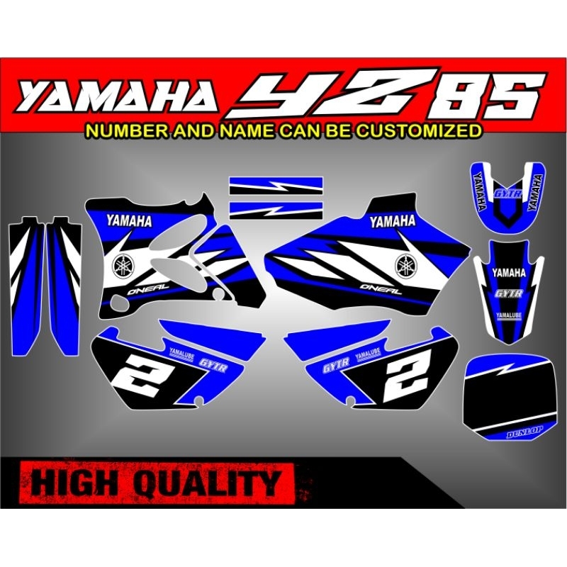 Yamaha yz 85 decals sticker, Laminated | Shopee Philippines