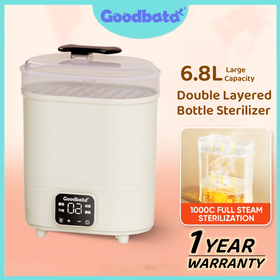 Goodbata Baby Bottle Sterilizer: Sterilize, Dry, Heat Food, Large ...