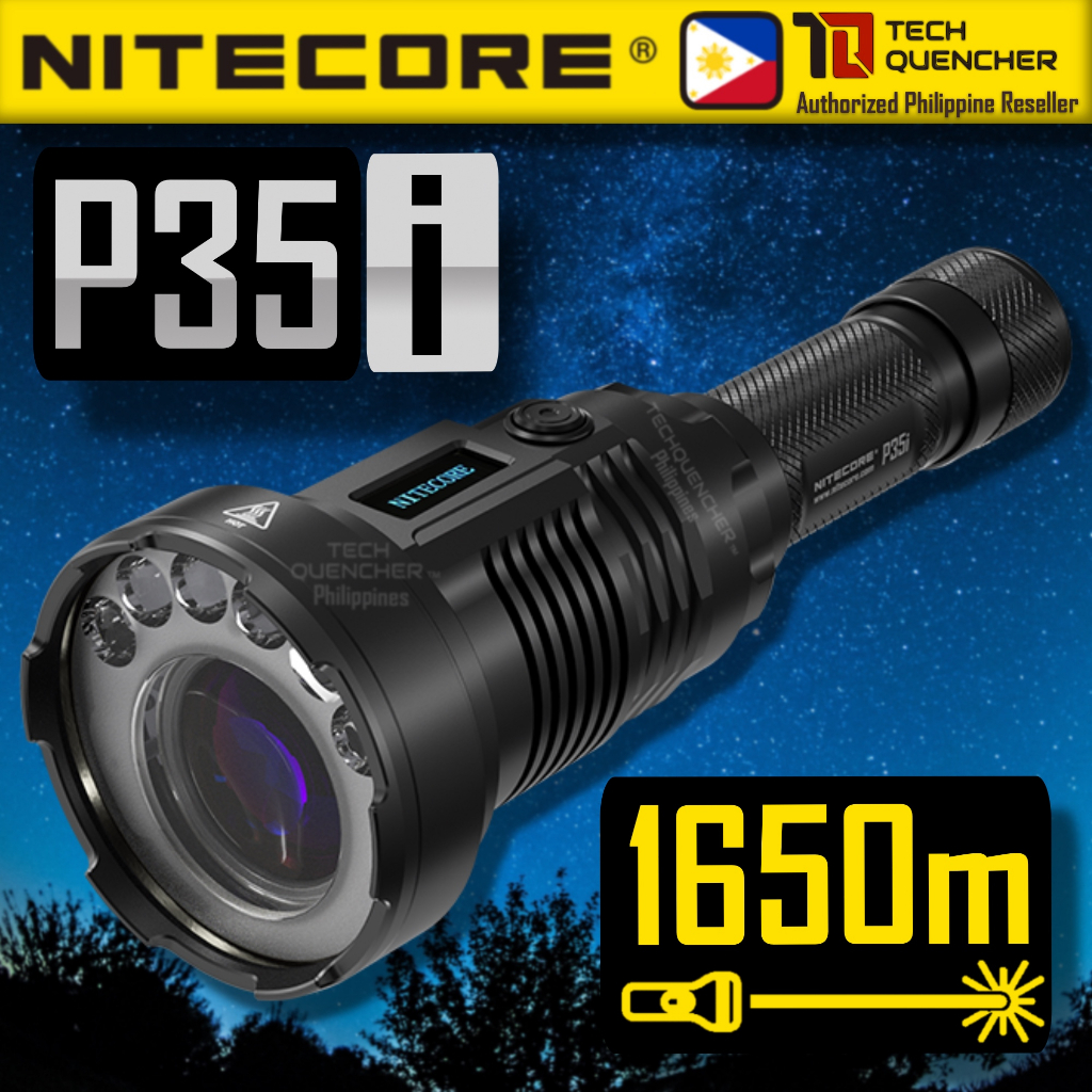 Nitecore P35i LEP Flashlight - 1650 meters - 3000 lumens - USB-C 5000mAh Rechargeable Battery ...
