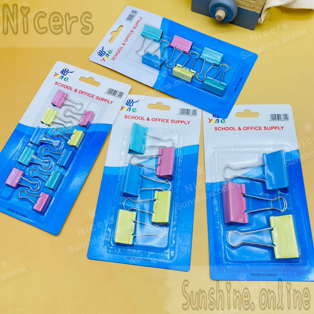 Binder Clip,Multicolor Paper Clips Document File Binder | Shopee ...