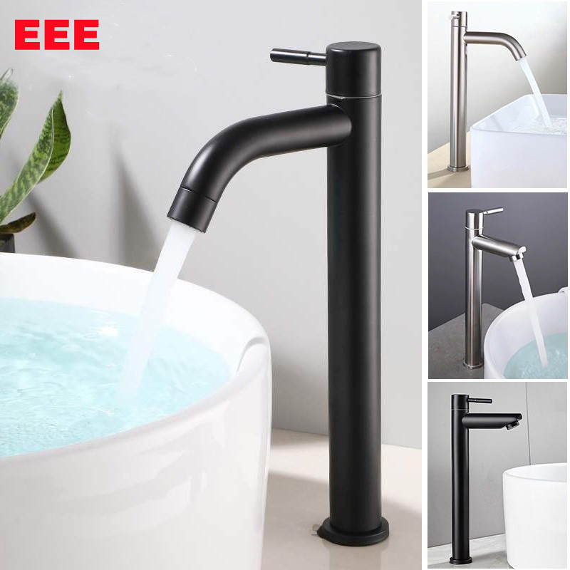 Heavy Duty 304 Stainless Steel Tall Lavatory Kitchen Faucet | Shopee ...