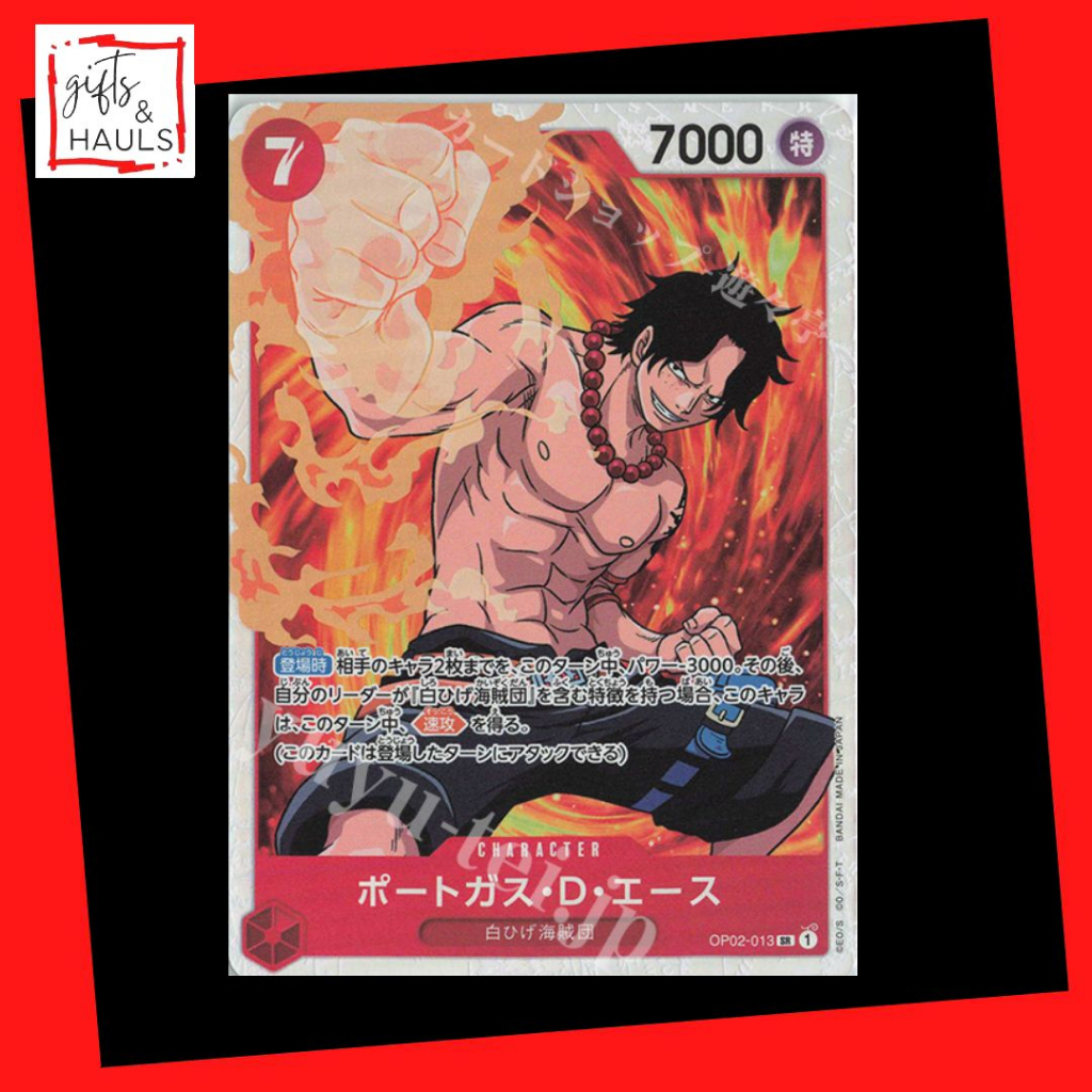 Portgas D. Ace - SR - One Piece Card Game - Summit Showdown - OP02 / OP-02 - 013 - Red | Shopee ...