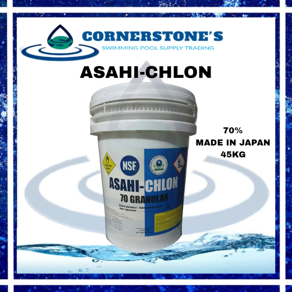 ASAHI-CHLON JAPAN CHLORINE 70% 45KG. | Shopee Philippines