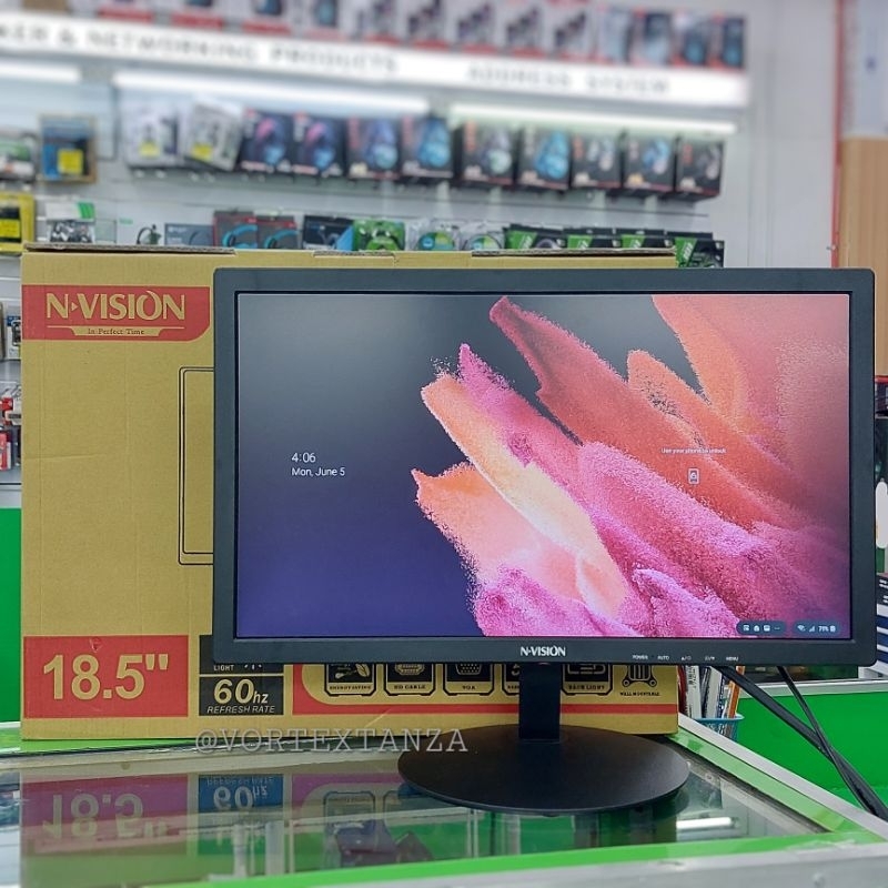 NVISION 19" LED MONITOR N190HD V8 HDMI and VGA INPUT / 60hz refresh ...