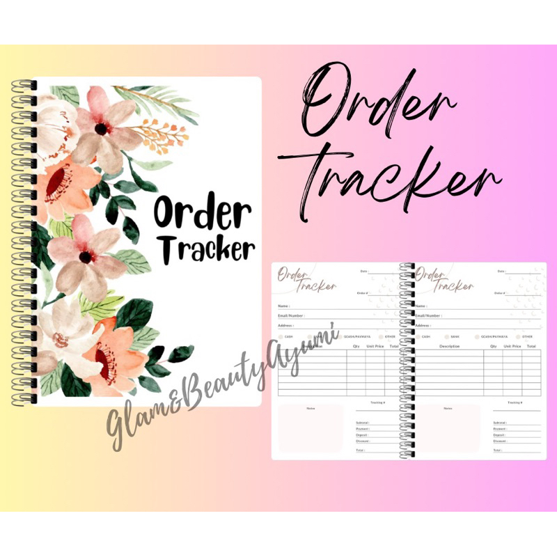 ORDER TRACKER LOGBOOK LAMIMATED COVER NOTEBOOK | Shopee Philippines
