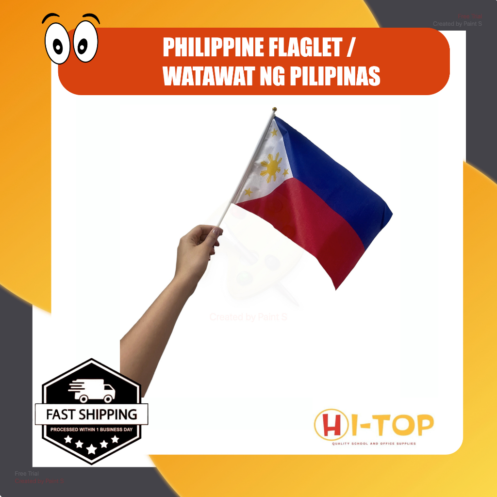 12pcs Philippine Flaglets/ Flag with Stick Set | Shopee Philippines