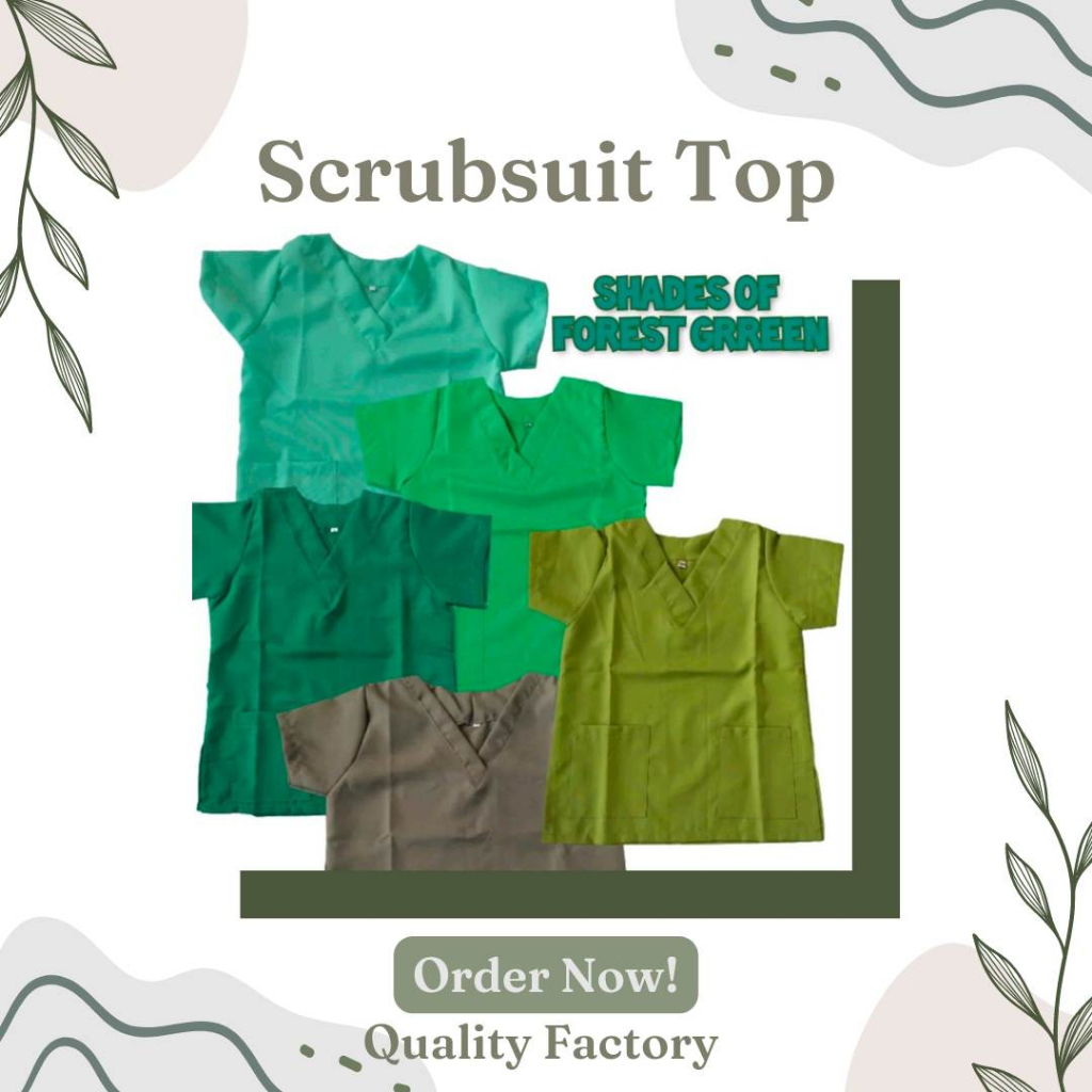 1QF' NATURE INSPIRED SCRUB SUIT- TOP ONLY | Shopee Philippines
