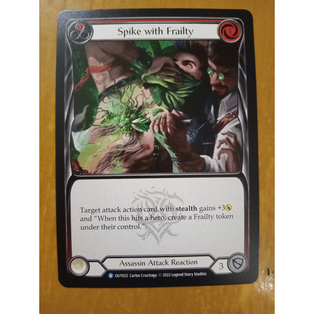 FAB Flesh and Blood TCG: Spike with Frailty Outsiders Rare Assassin ...