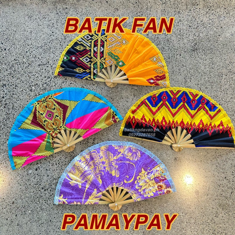 Batik Fan SMALL / Davao Souvenir / Pamaypay Hand Fan Bamboo | Shopee ...