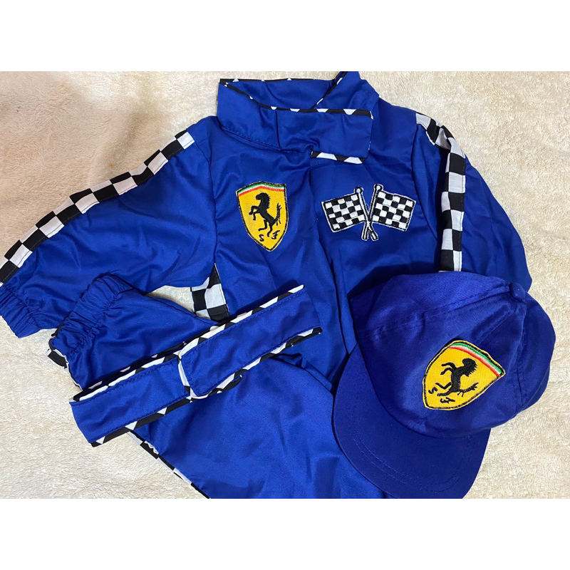 BLUE Car Racing Costume (cars mcqueen/hotwheels/Ferrari/lamborghini ...