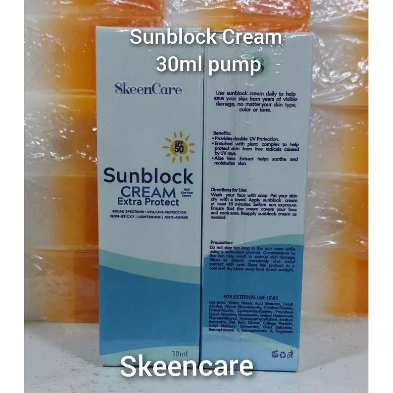 SKEENCARE SUNBLOCK CREAM SPF50 30ML PUMP | Shopee Philippines