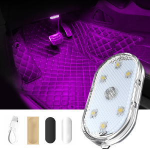 Car Led Touch Light Wireless USB Rechargeable Car Led Atmosphere Lights ...