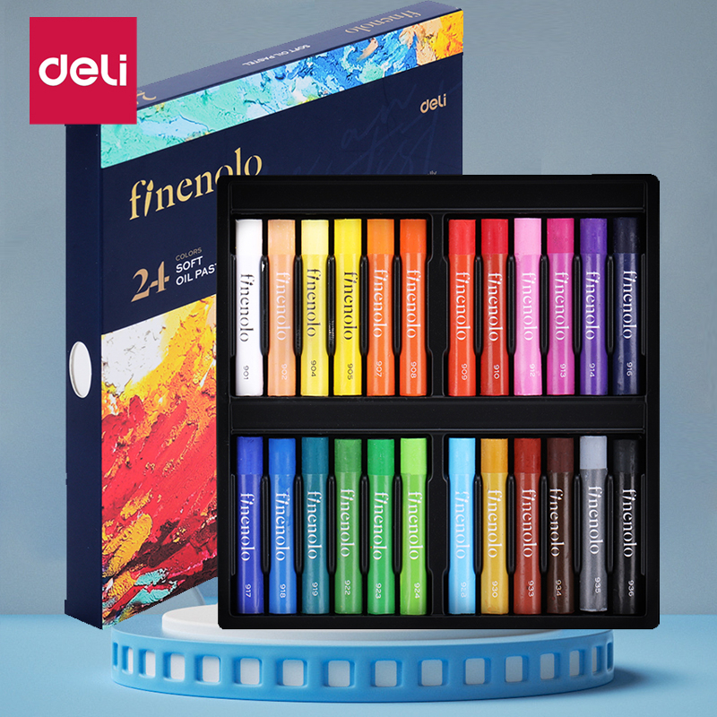 Deli 12/24 Colors/Box Professional Oil Pastel Set Artist Painting ...