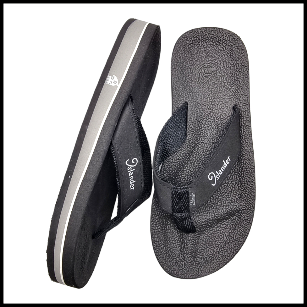 Islander Men's Classic 'Black' Original summer rubber slippers ...