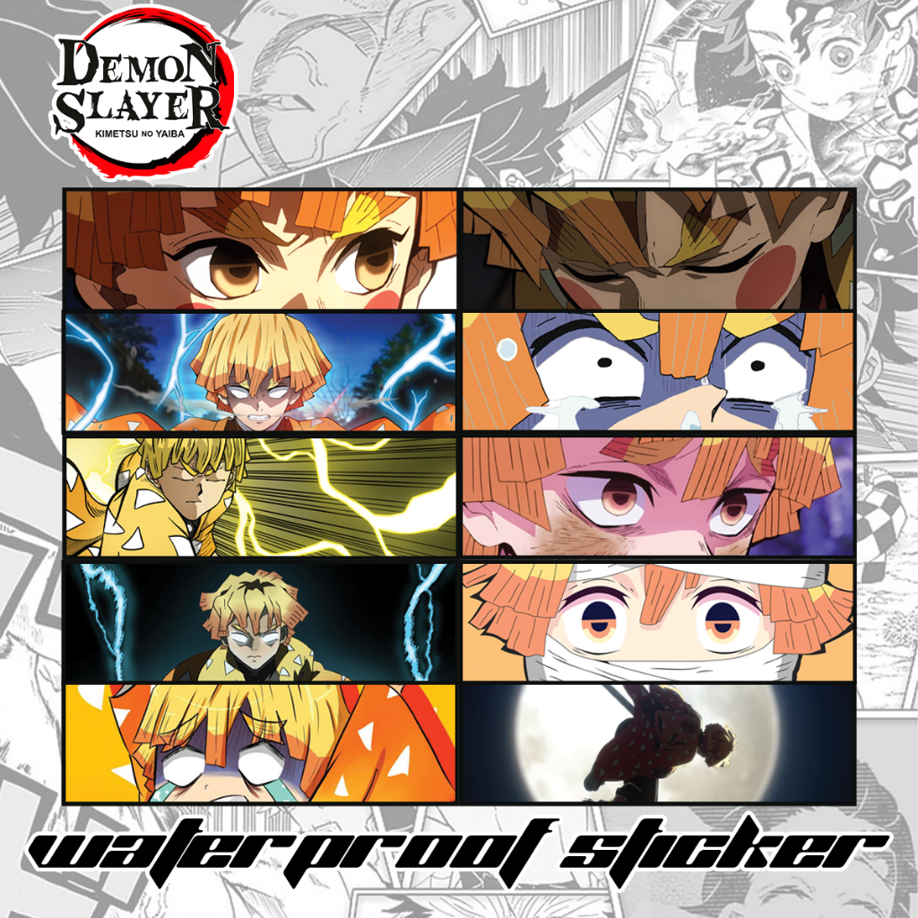 ZENITSU 】WATERPROOF VINYL STICKER ( Demon Slayer ) | SOLD PER PIECE ...