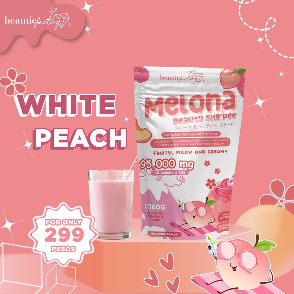 Melona Beauty Slurpee | White Peach Flavor/ Powder Drink | Shopee ...