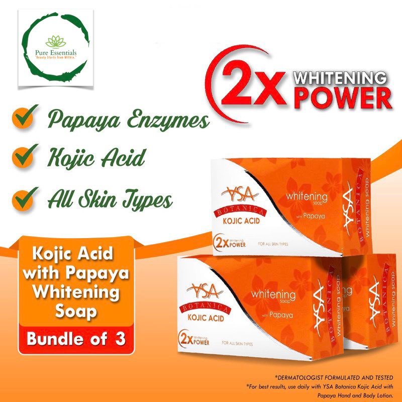 YSA Botanica Kojic Acid Soap 100g (BUNLDE OF 3's) | Shopee Philippines