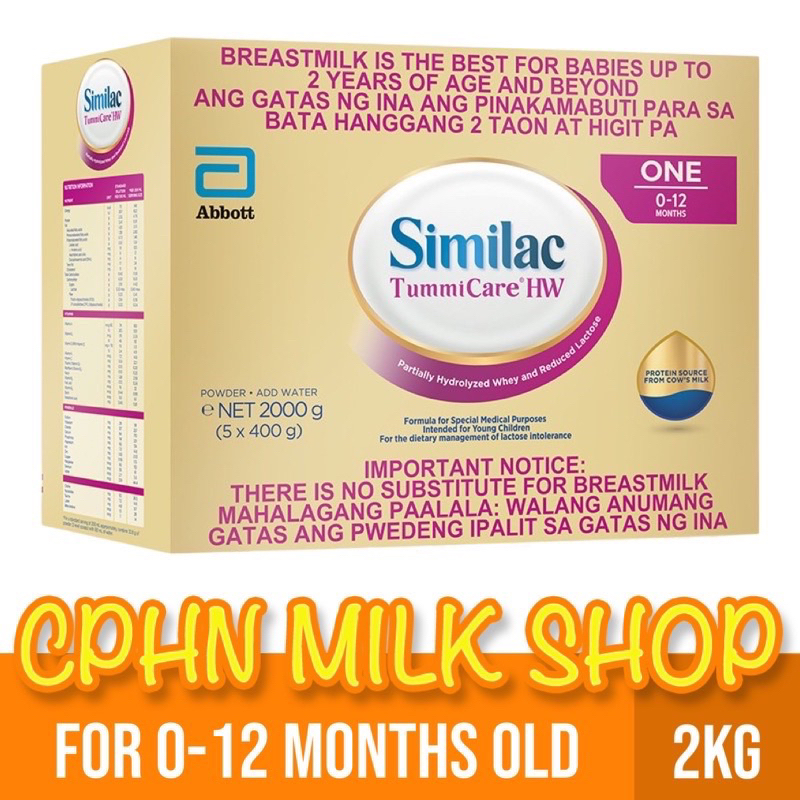 Similac Tummicare HW One 2kg | 1.6kg for 0-12 Months Old Infant Formula ...