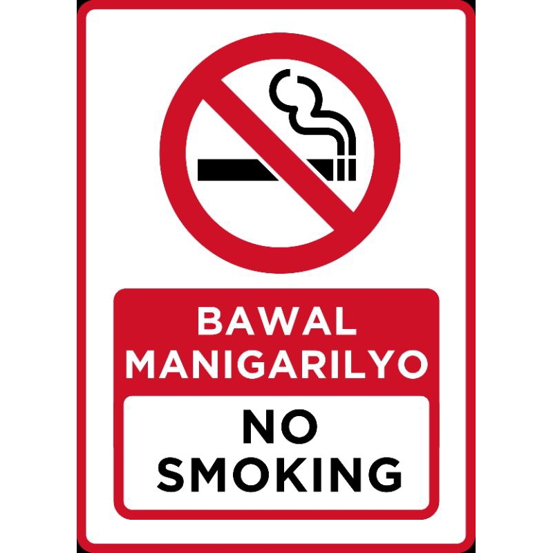 Laminated A4 size sign tagalog mga bawal (makapal) | Shopee Philippines
