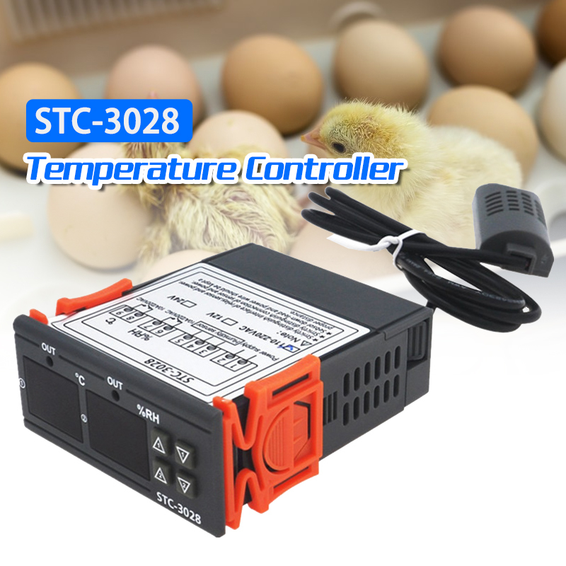STC-3028 220V Thermostat Humidity Control Sensor Temperature Controller ...