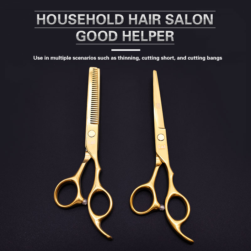 Kasho Japan 440C Salon Barber Scissors 6 inch Haircut Scissors Flat ...