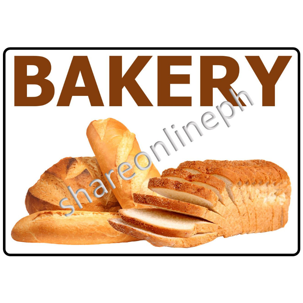 Laminated Signages Bread Available Here Bakery Sticker Signages PVC ...