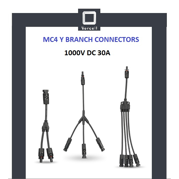 MC4 Y Branch Connectors for Solar PV Parallel Connection | Shopee ...