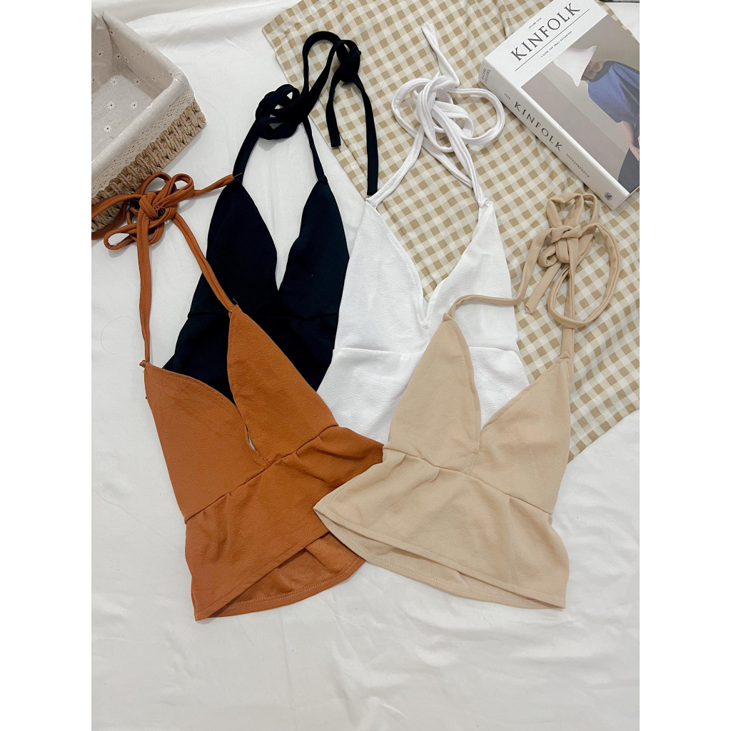 CLAUDIA Backless Top (crepe fabric) | Shopee Philippines