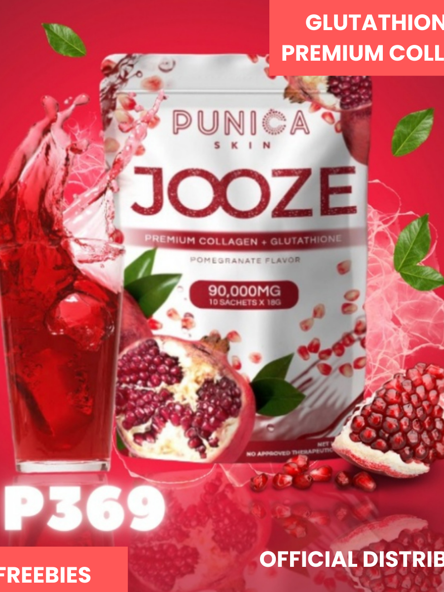 Jooze GLUTATHIONE + Premium Collagen Pomegranate flavor (10 sachets x ...