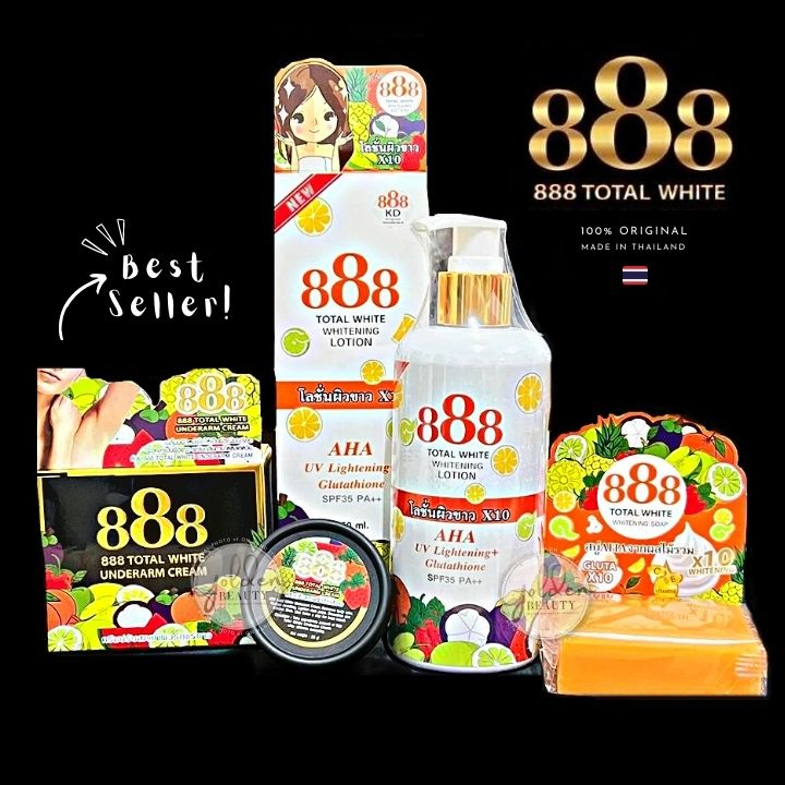 [ORIGINAL 🇨🇷] 888 Total White Underarm Whitening Cream/Lotion/Soap Face ...