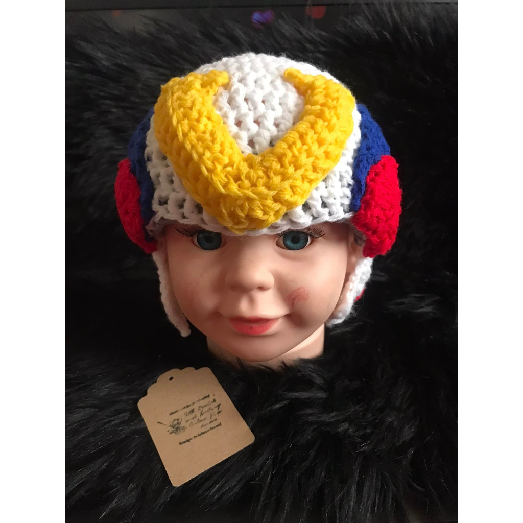 Crochet inspired Voltes V helmet hat (made upon order) | Shopee Philippines