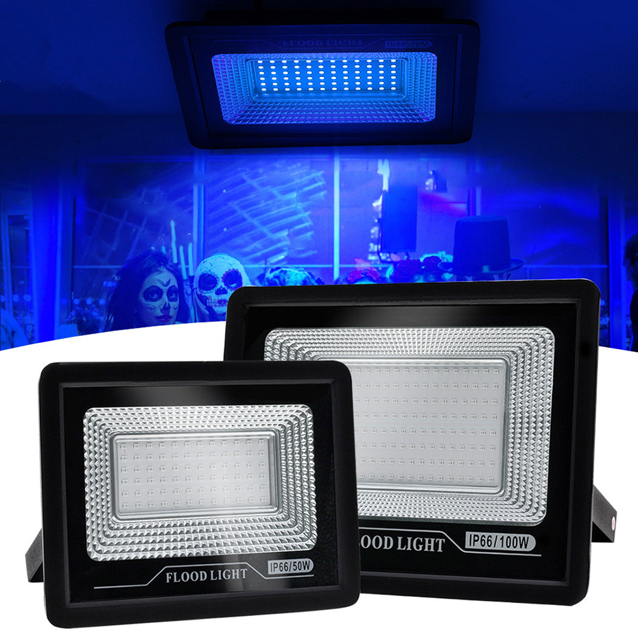 100W LED Waterproof UV Black Light Stage Blacklight Ultraviolet Flood ...