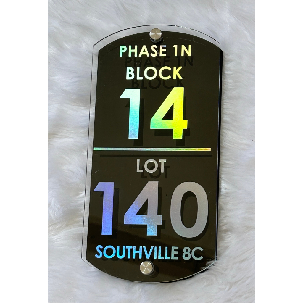 GWorx [Double Layer Acrylic Plate] [A9] Custom Made Home Address Plate ...