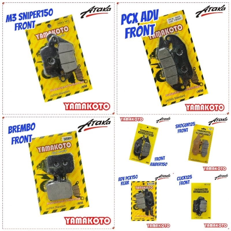 YAMAKOTO BRAKE PAD ADV PCX SHOGUN125 M3 BREMBO | Shopee Philippines