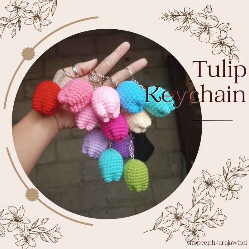 ARAJA Tulip Keychain Crochet /HAND MADE | Shopee Philippines
