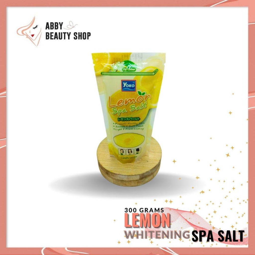 Yoko Spa Salt Lemon 330g whitening smooth anti aging skin exfoliate ...