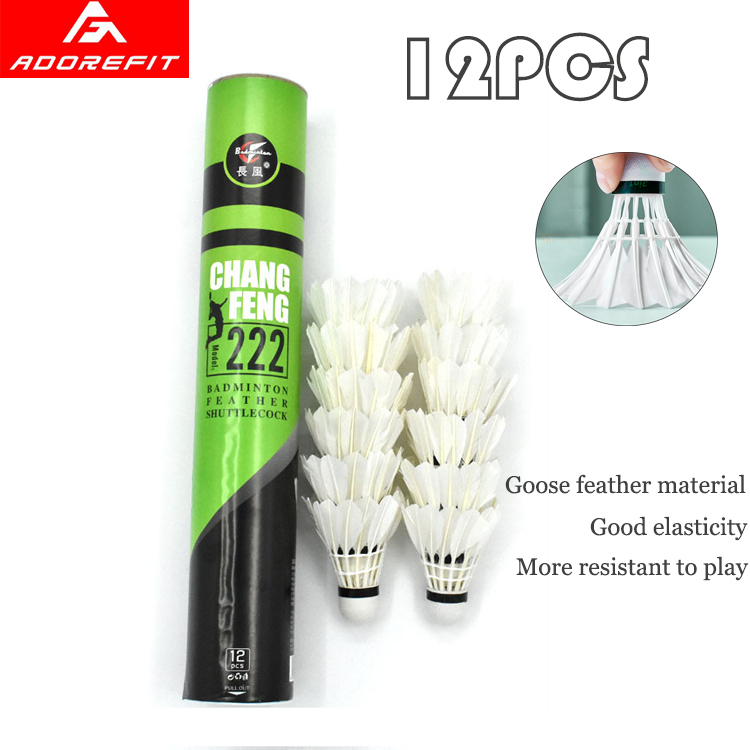 12PCS Goose Feather Shuttlecocks Badminton Resistance Play Stable ...