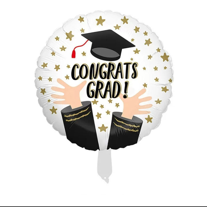 18 inches Round Graduation theme Star hat hand Congrats Grad party ...